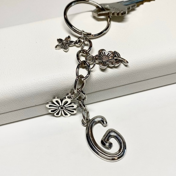 Accessories | Letter G Keychain With Flowers Charms | Poshmark